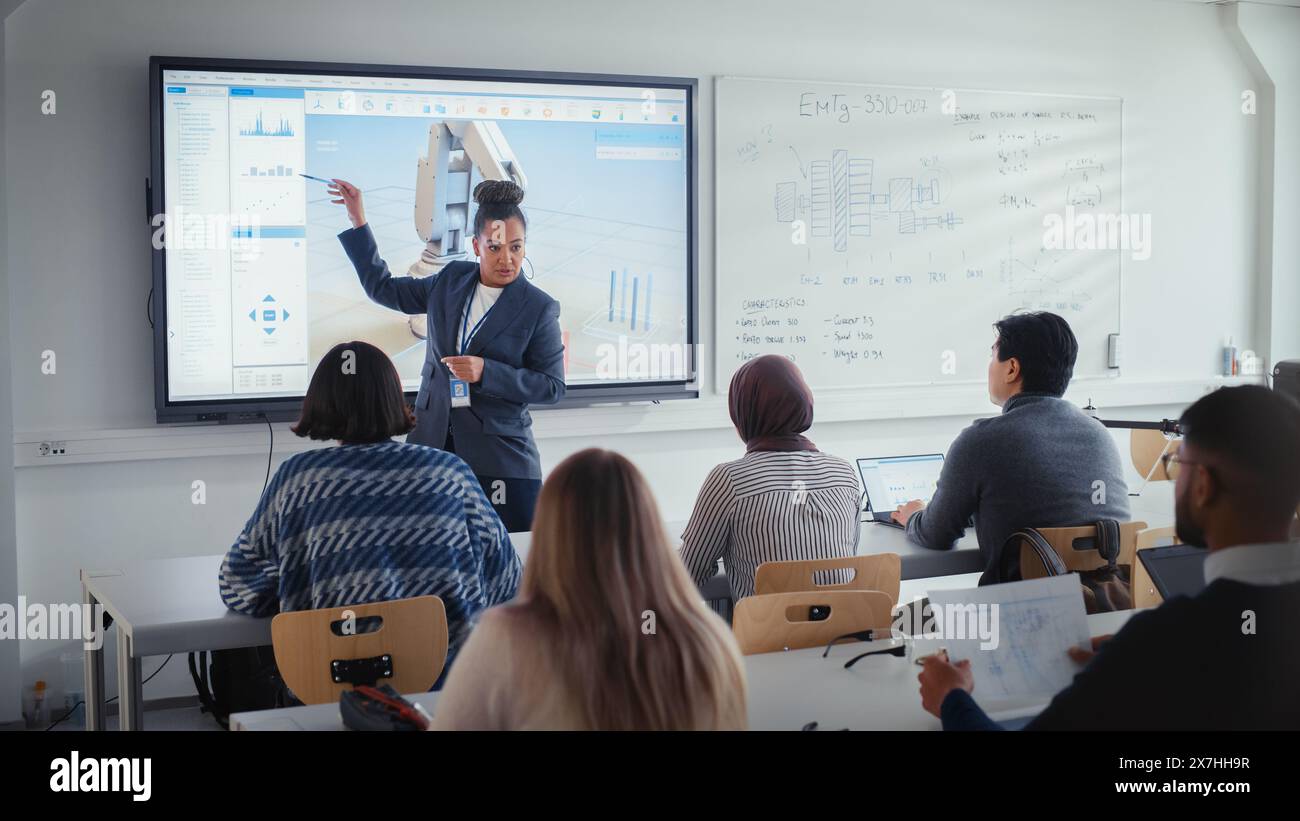 University Robotics Lecture: Black Teacher Explain Engineering to ...