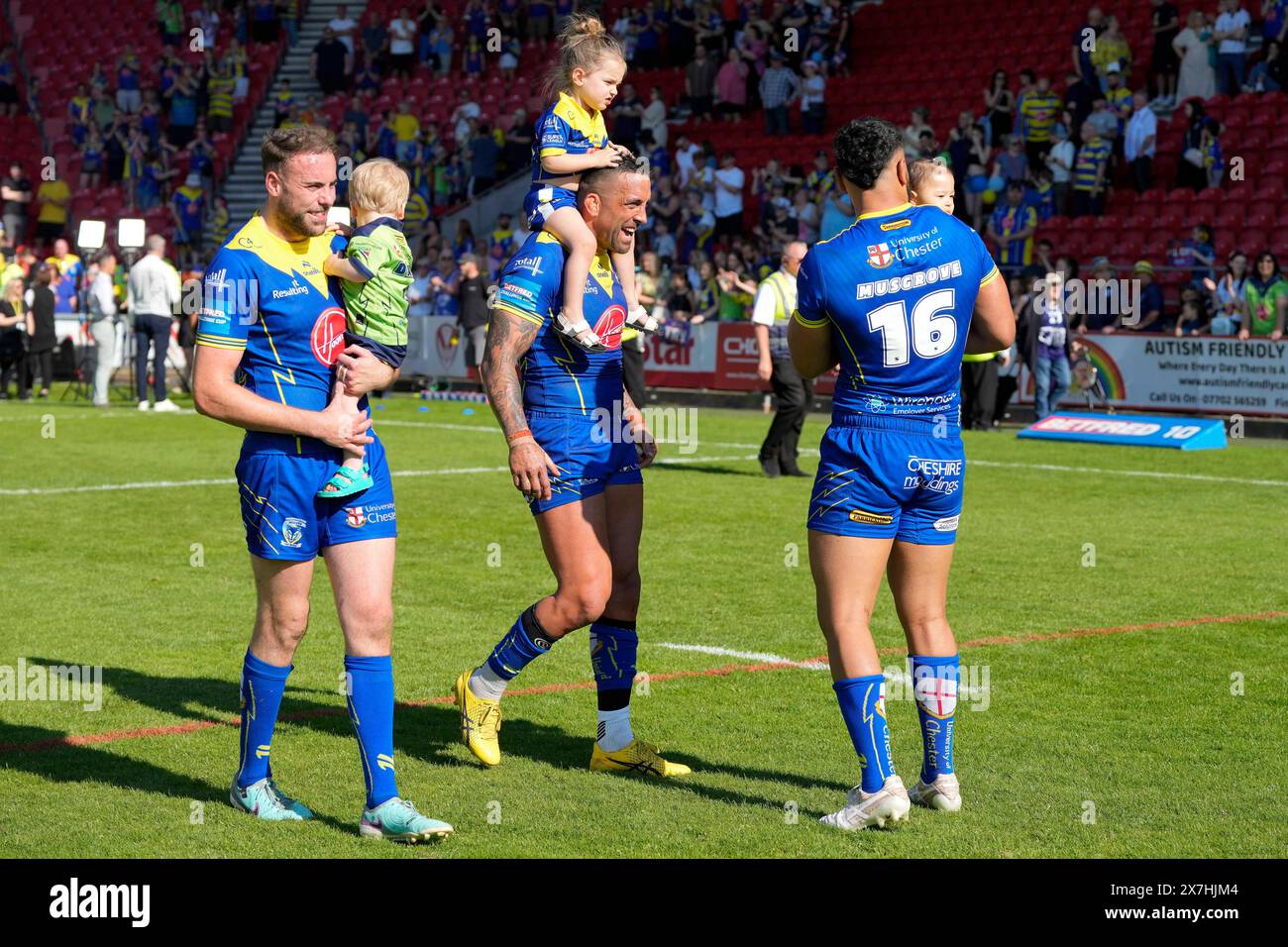 St Helens, UK. 19th May, 2024. James Harrison, Paul Vaughan and Zane ...