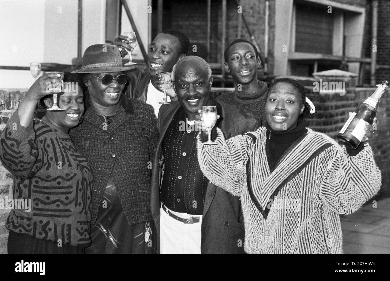 The family of Olympic silver medallist Linford Christie celebrate him ...