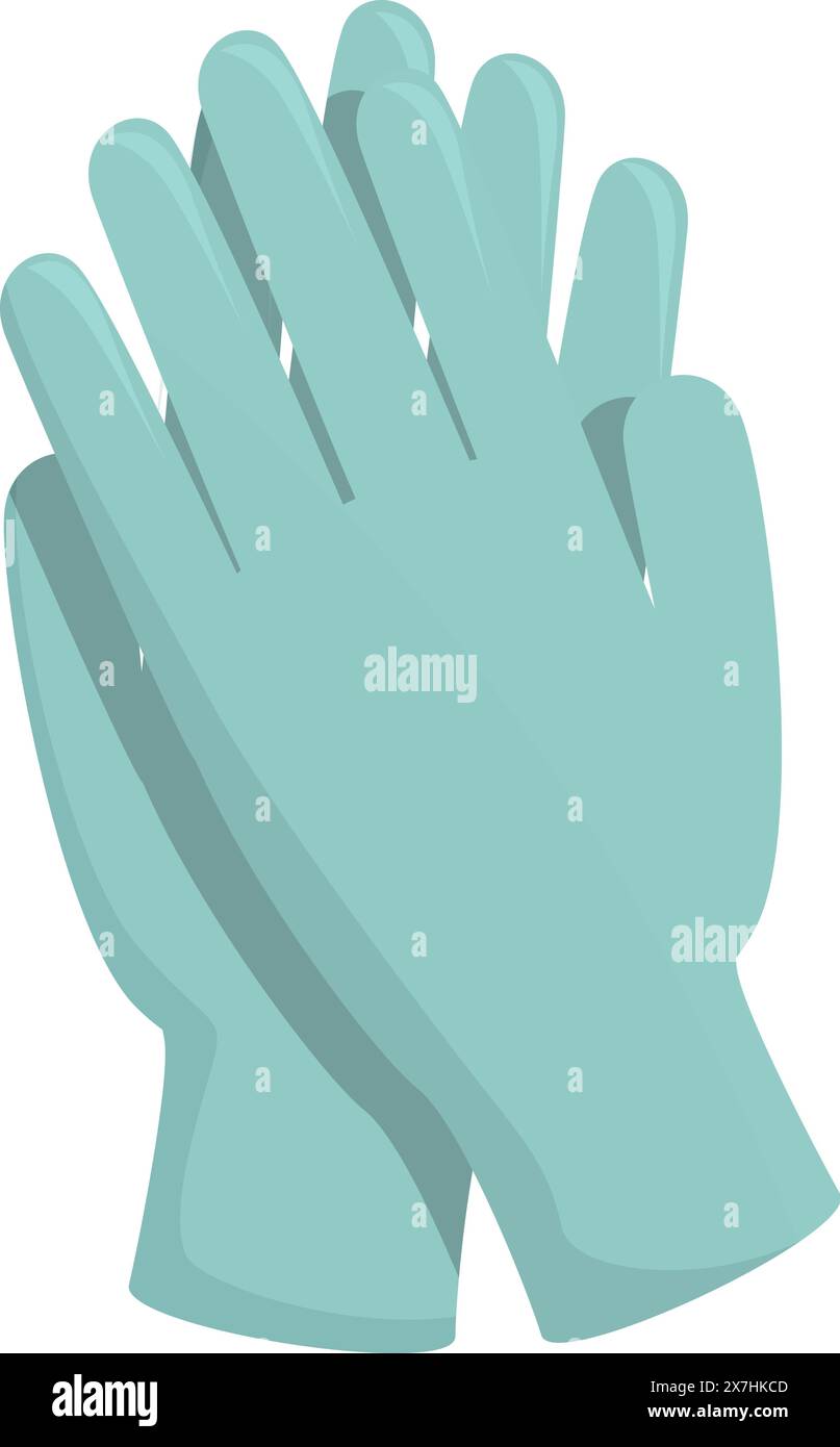 Illustration of blue disposable gloves used for health and hygiene ...