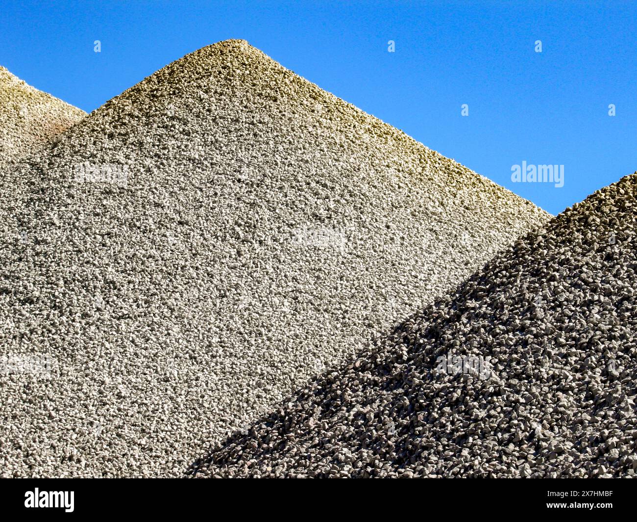 Pyramids of stone ballast Stock Photo - Alamy