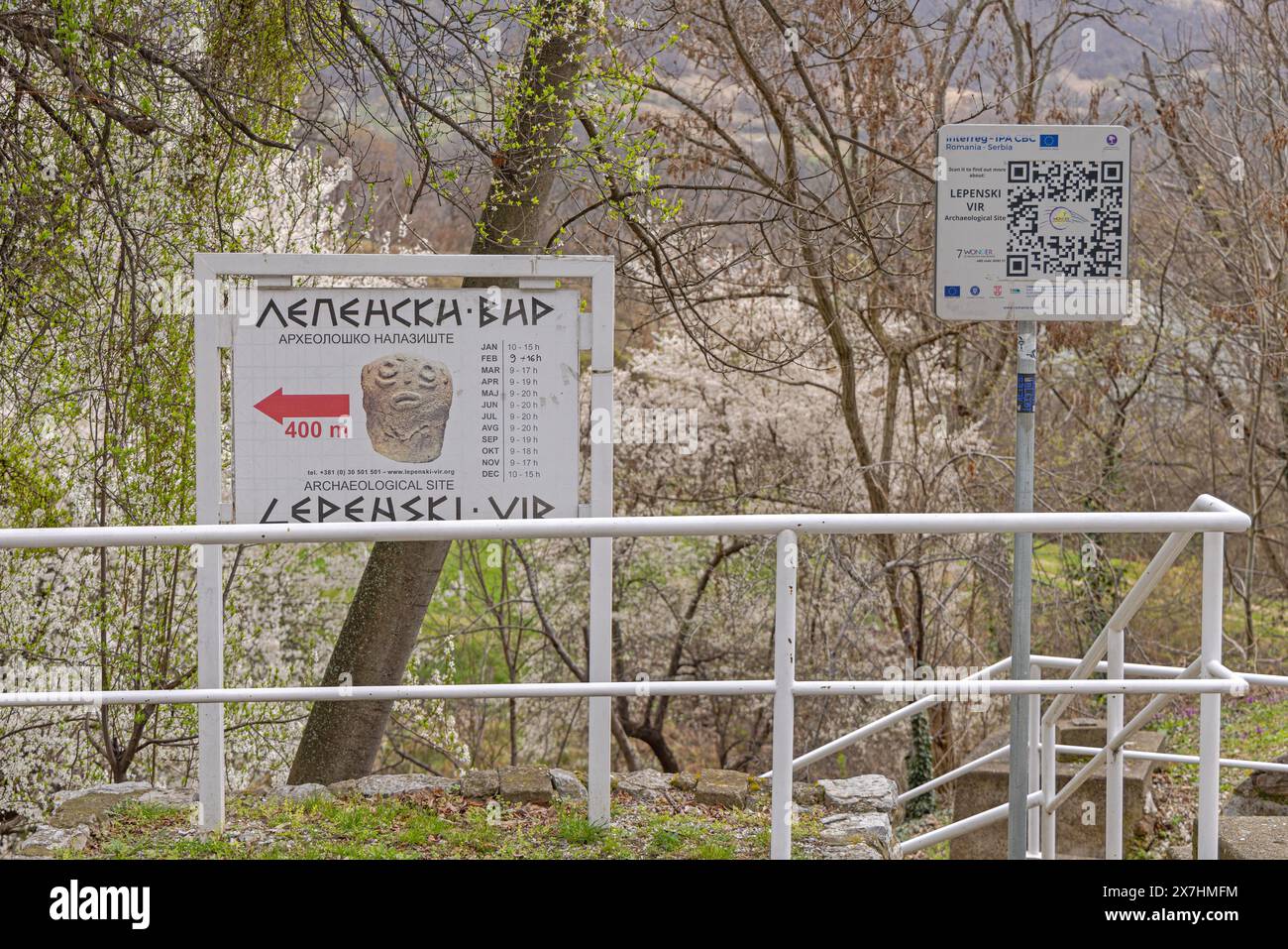 Donji Milanovac, Serbia - March 14, 2024: Sign Information Board at ...