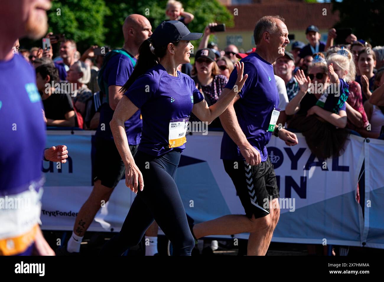 Queen Mary runs five kilometers during the Royal Run in Kalundborg ...