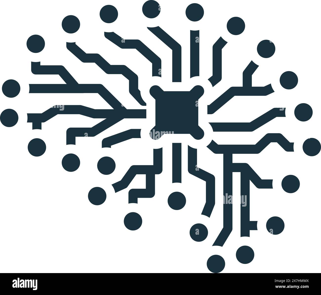 Artificial Intelligence icon. Monochrome simple Virtual Assistant icon ...