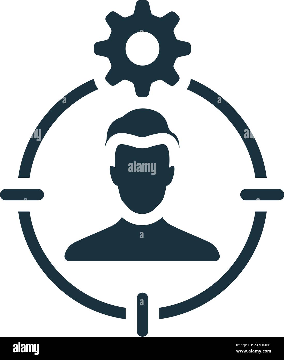 Personalization icon. Monochrome simple Virtual Assistant icon for ...