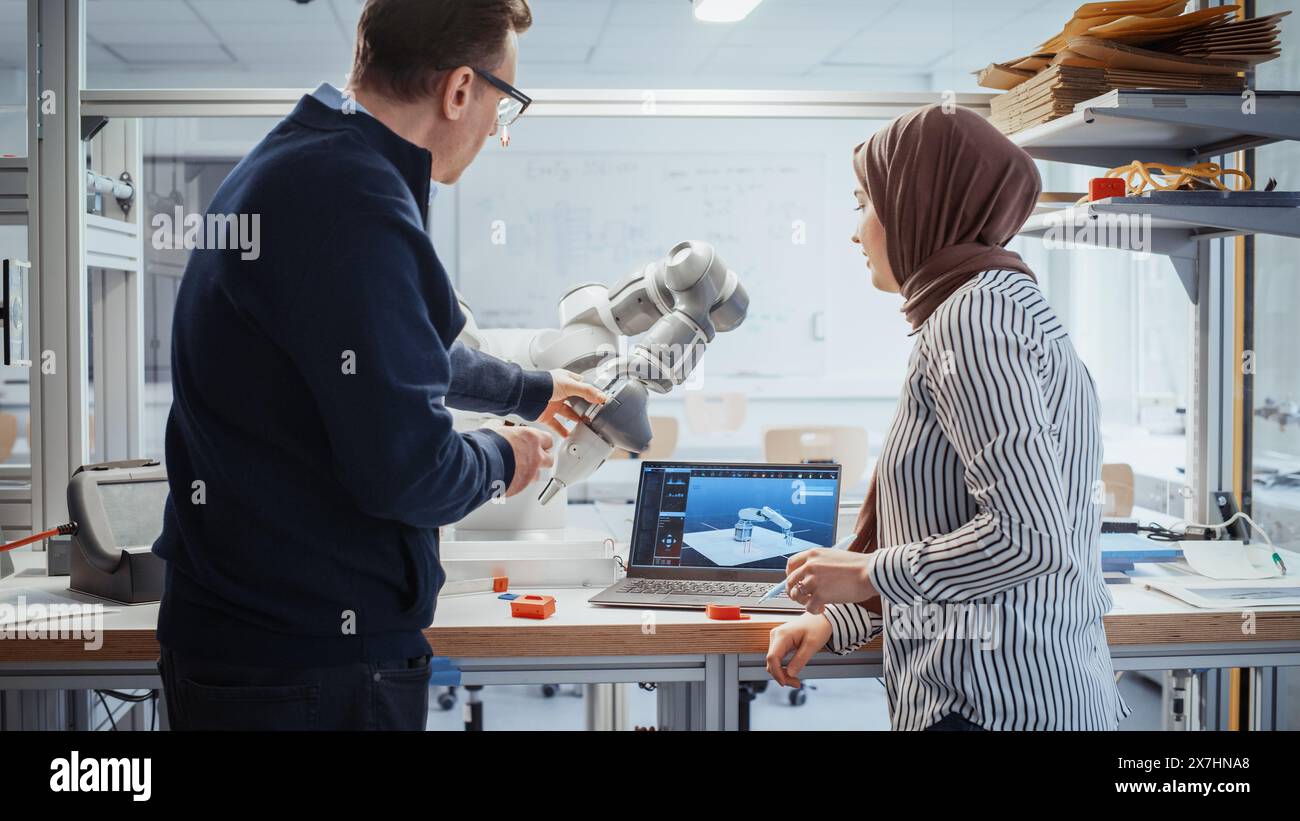 Promising Arabic Female Computer Scientist Asking Her Professor About ...