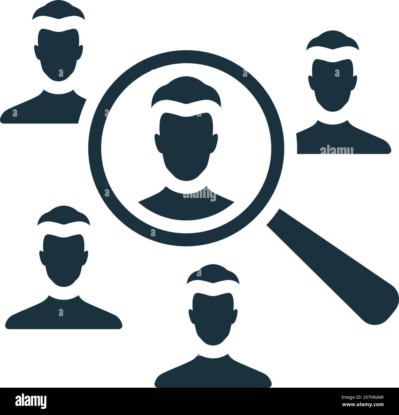 Recruitment icon. Monochrome simple Virtual Assistant icon for ...