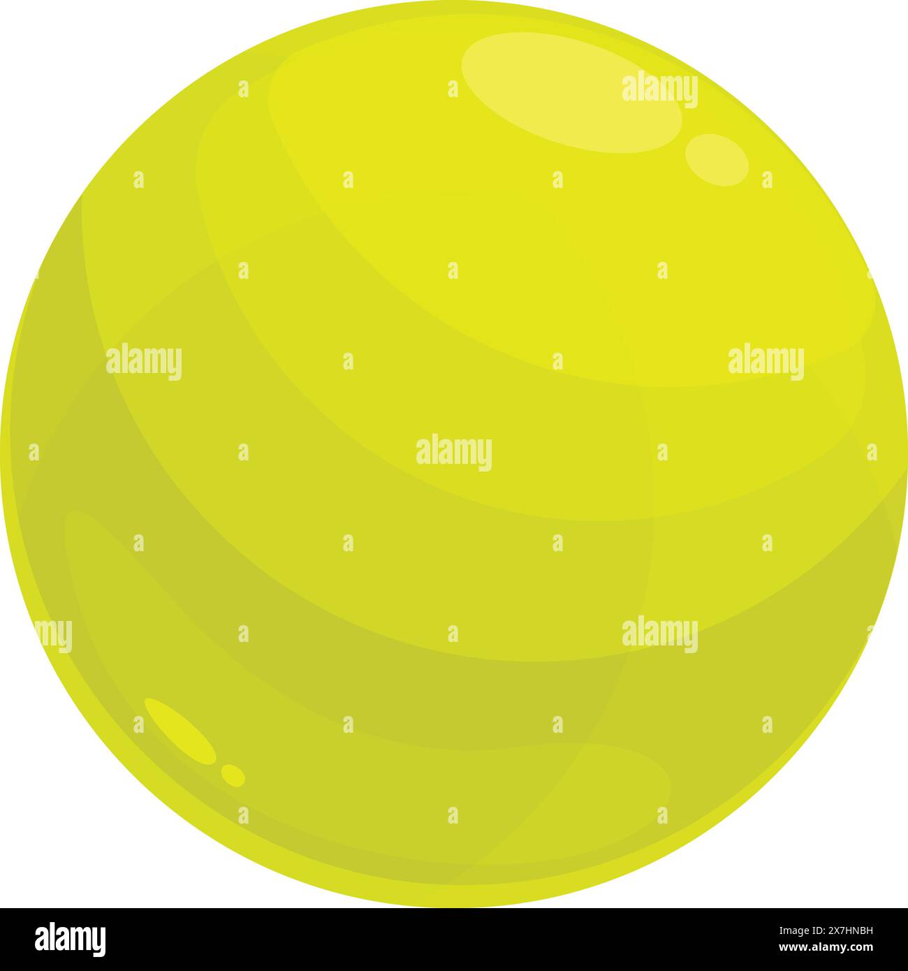 Vibrant and glossy illustration of a classic yellow tennis ball ...
