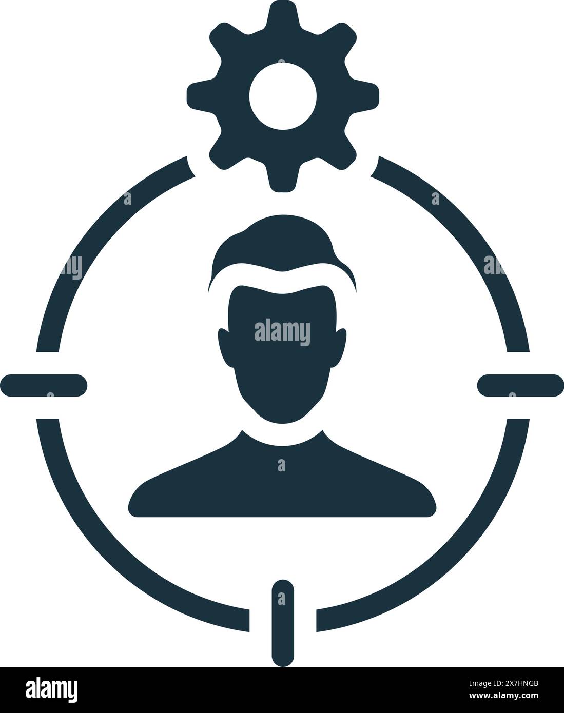 Personalization icon. Monochrome simple Virtual Assistant icon for ...