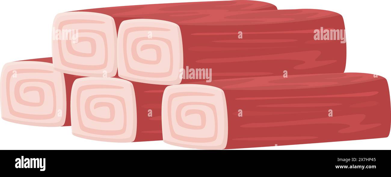 Colorful digital art of a stack of red and white swirled candy rolls ...