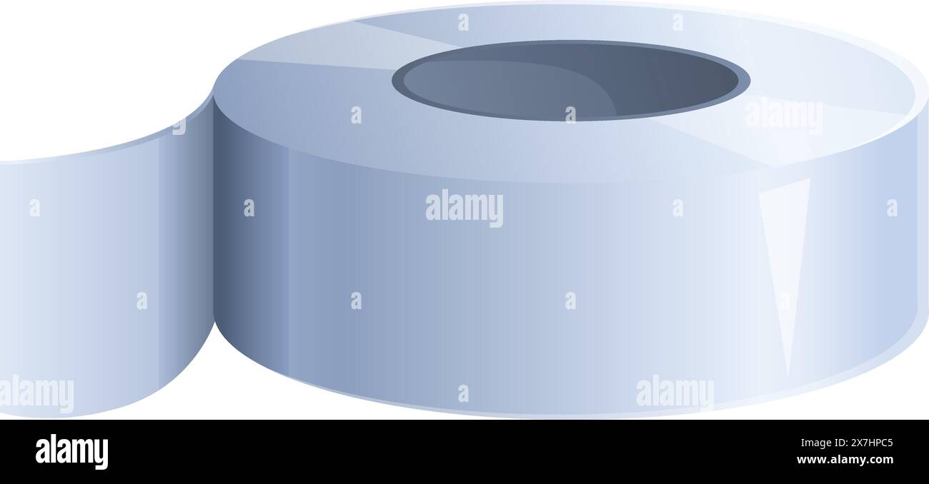 Vector illustration of a single roll of adhesive tape with a smooth ...