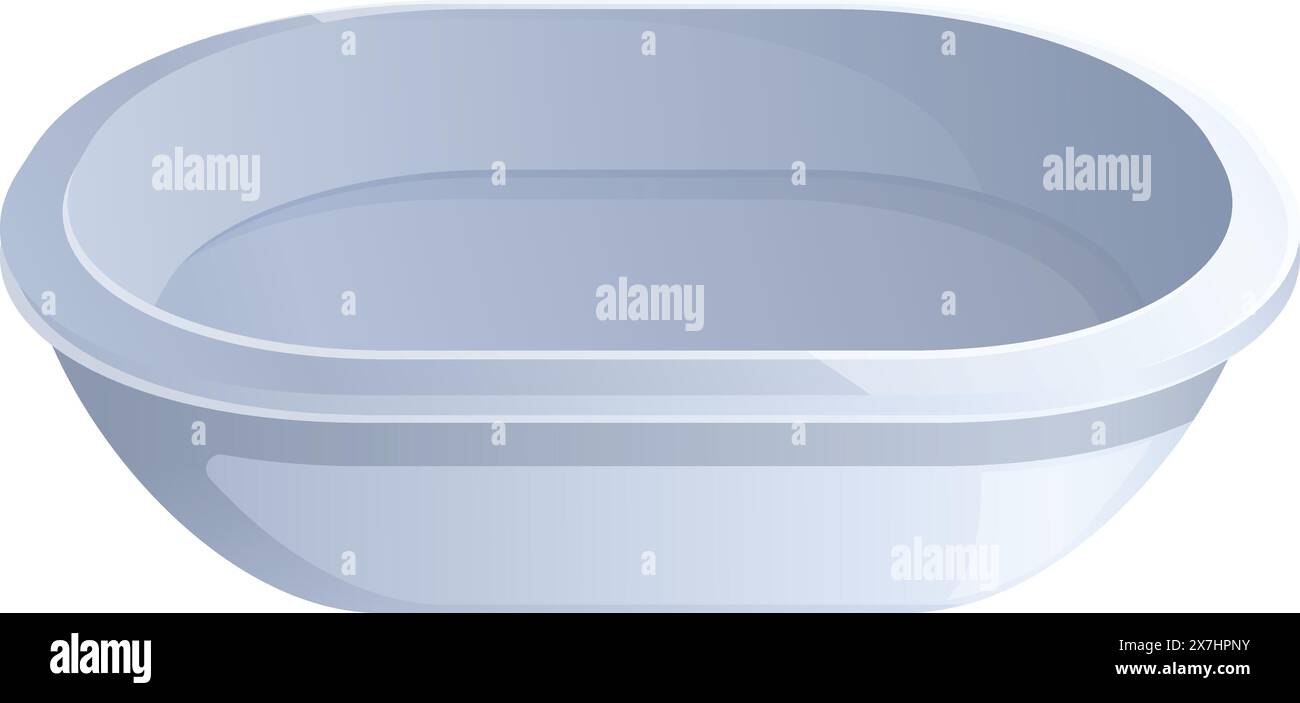 Illustration of a clean, empty plastic basin, ideal for household ...