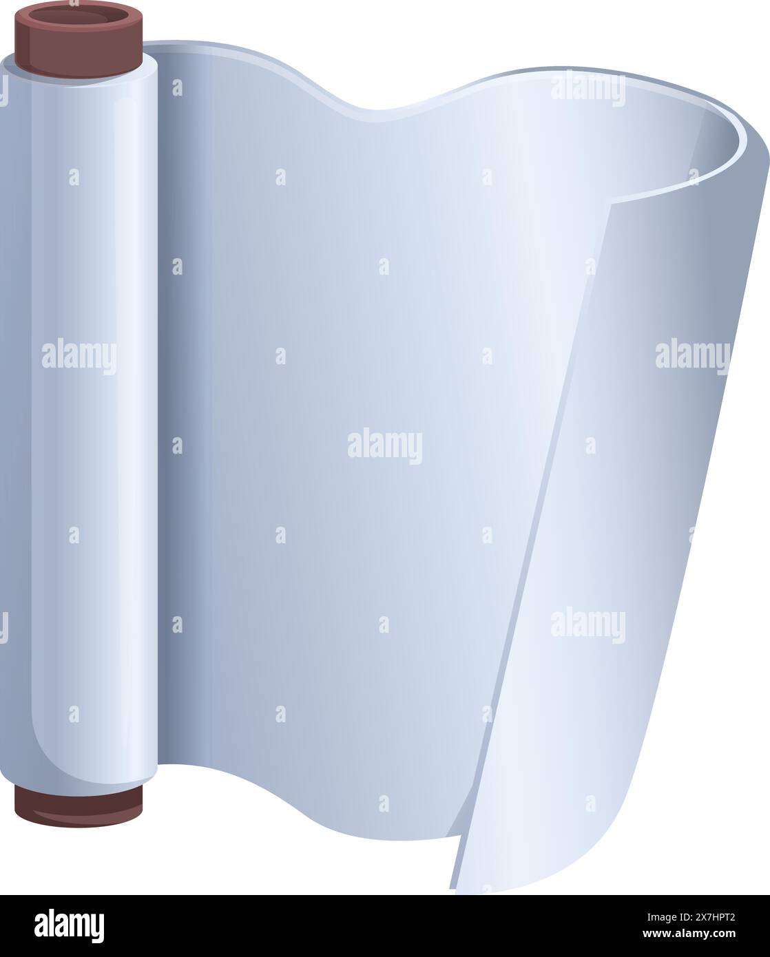 Illustration of an open blank scroll on white background, suitable for ...