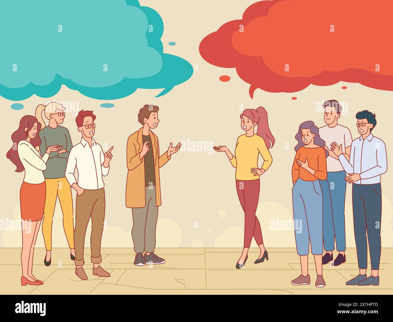 Student different opinion concept Stock Vector Images - Alamy