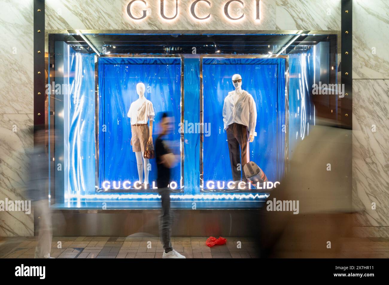 Hong Kong, China. 20th May, 2024. Shoppers walk past the Italian luxury ...