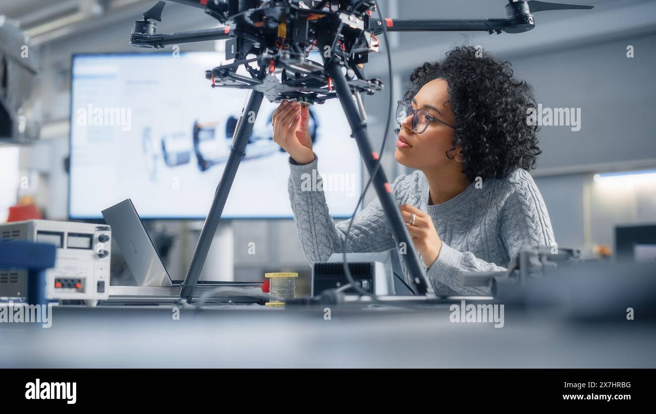 Concentrated Black Female Engineer Writing Code. Developing Software ... Concentrated Black Female Engineer Writing Code. Developing Software ...