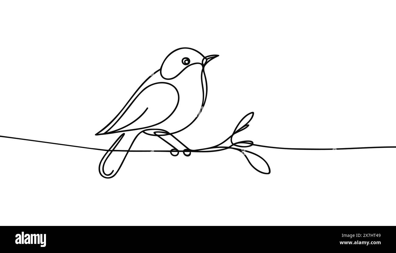 Continuous one line drawing birds. Minimalist bird, outline design ... Continuous one line drawing birds. Minimalist bird, outline design ...