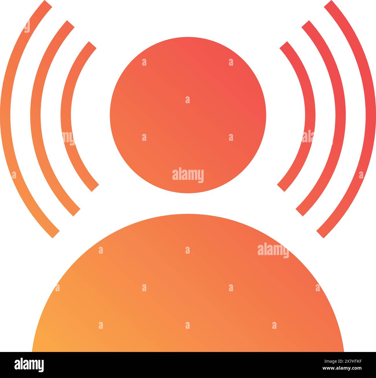 Vibrant orange user icon symbolizing connectivity and digital ...