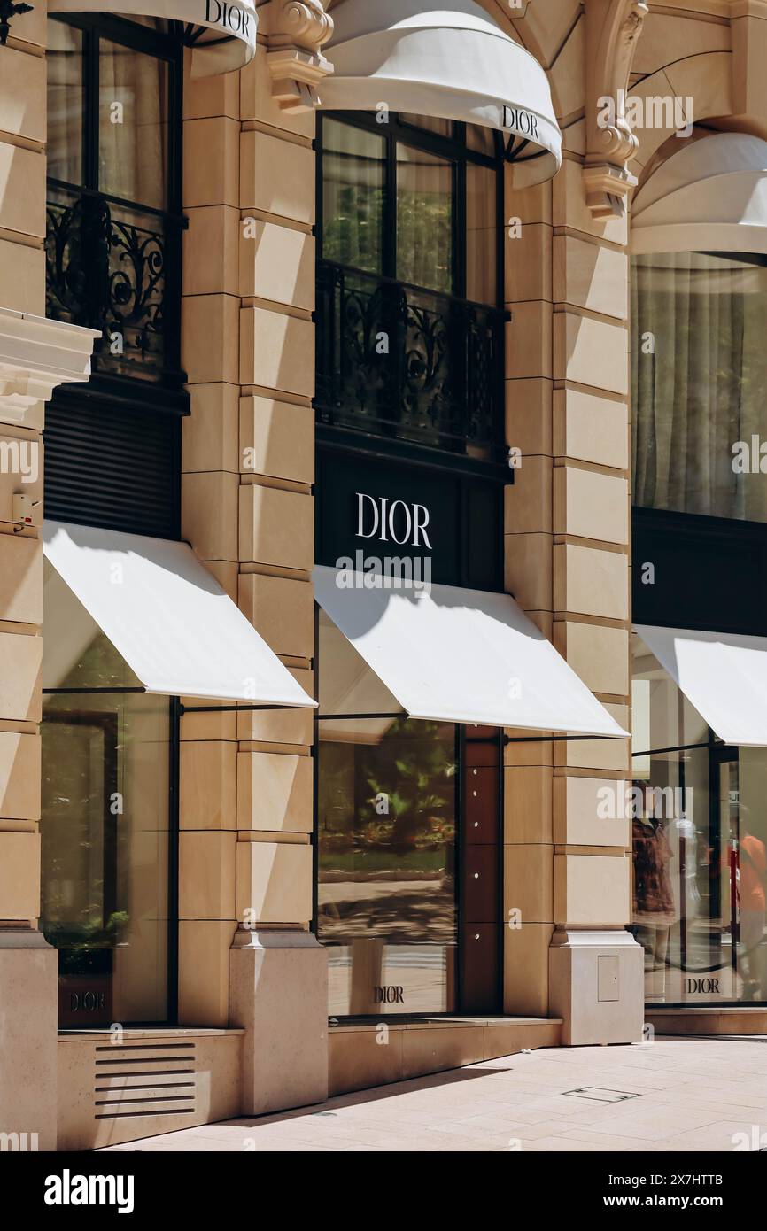 Monaco, Monaco - 25 June 2023: Facade of Dior boutique in Monaco, Monte ...