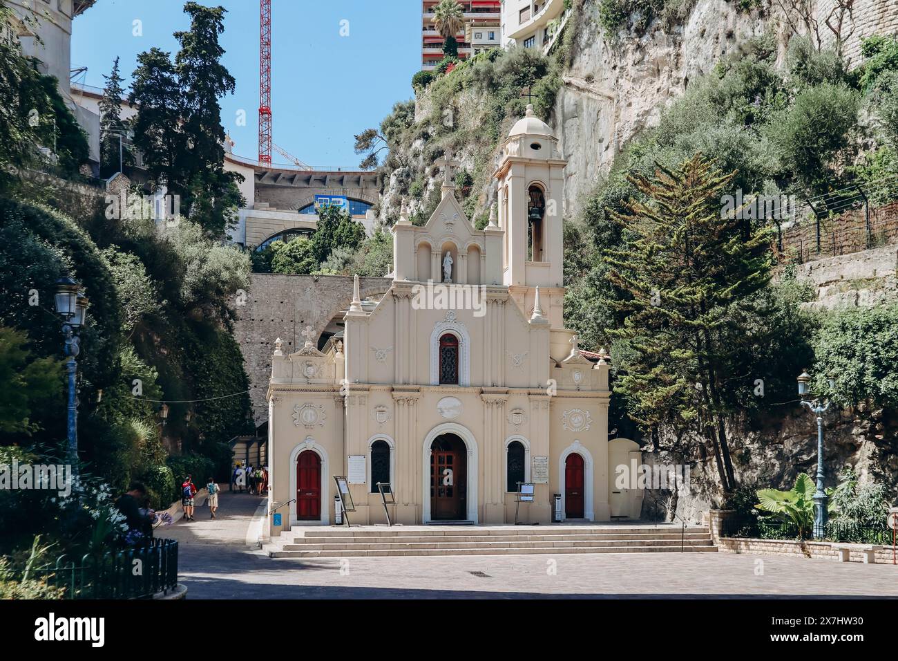 Monaco, Monaco - 25 June 2023: Sainte-Devote Chapel in Monaco Stock ...