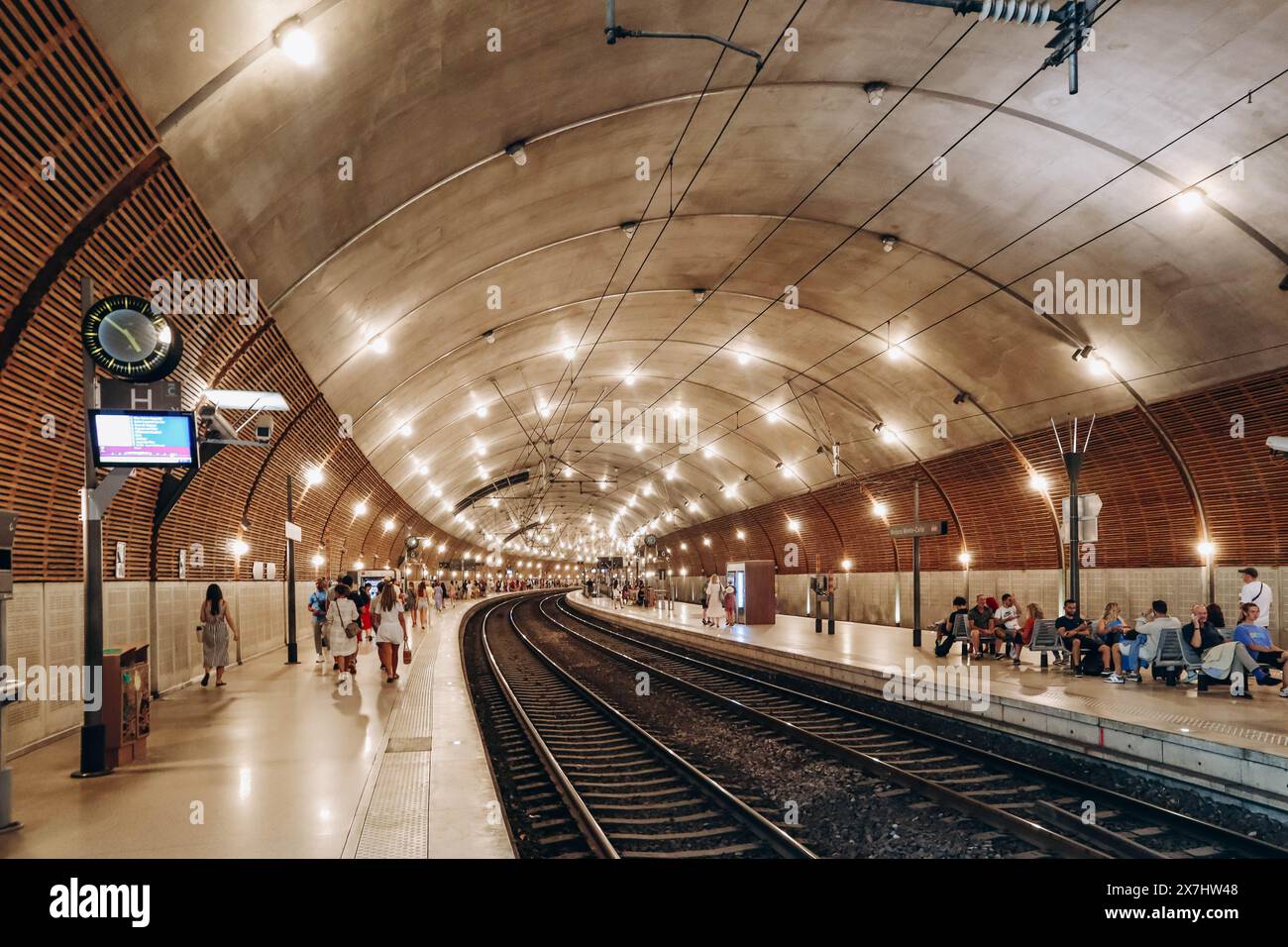 Monaco, Monaco - 25 June 2023: Monaco Monte Carlo railway station ...