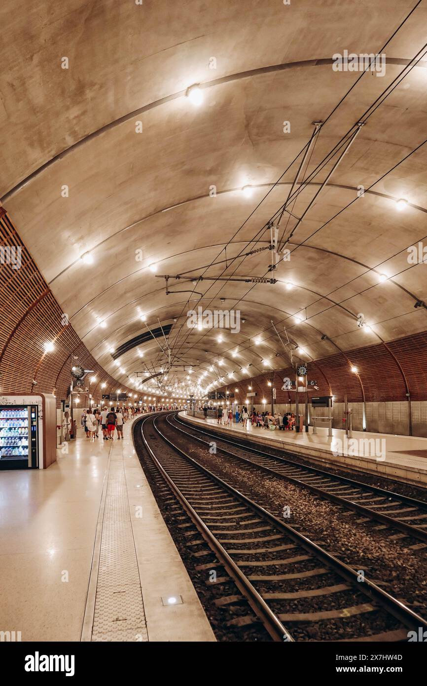 Monaco, Monaco - 25 June 2023: Monaco Monte Carlo railway station ...