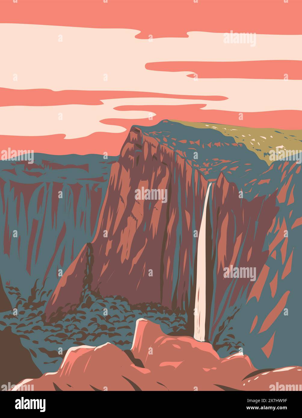 Natural falls park Stock Vector Images - Alamy