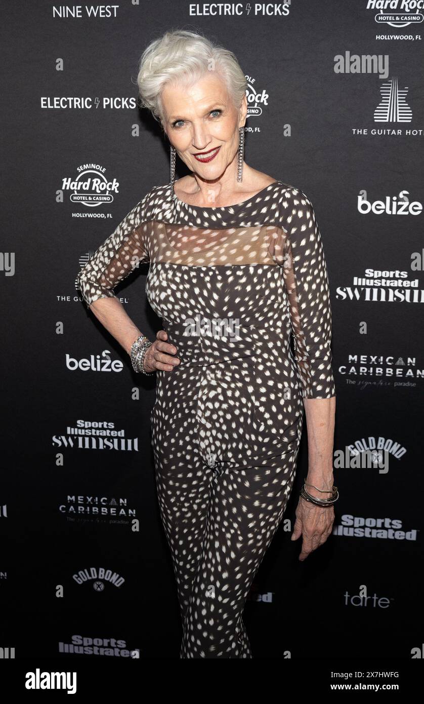 HOLLYWOOD, FLORIDA - MAY 18: May Musk attends the Sports Illustrated ...