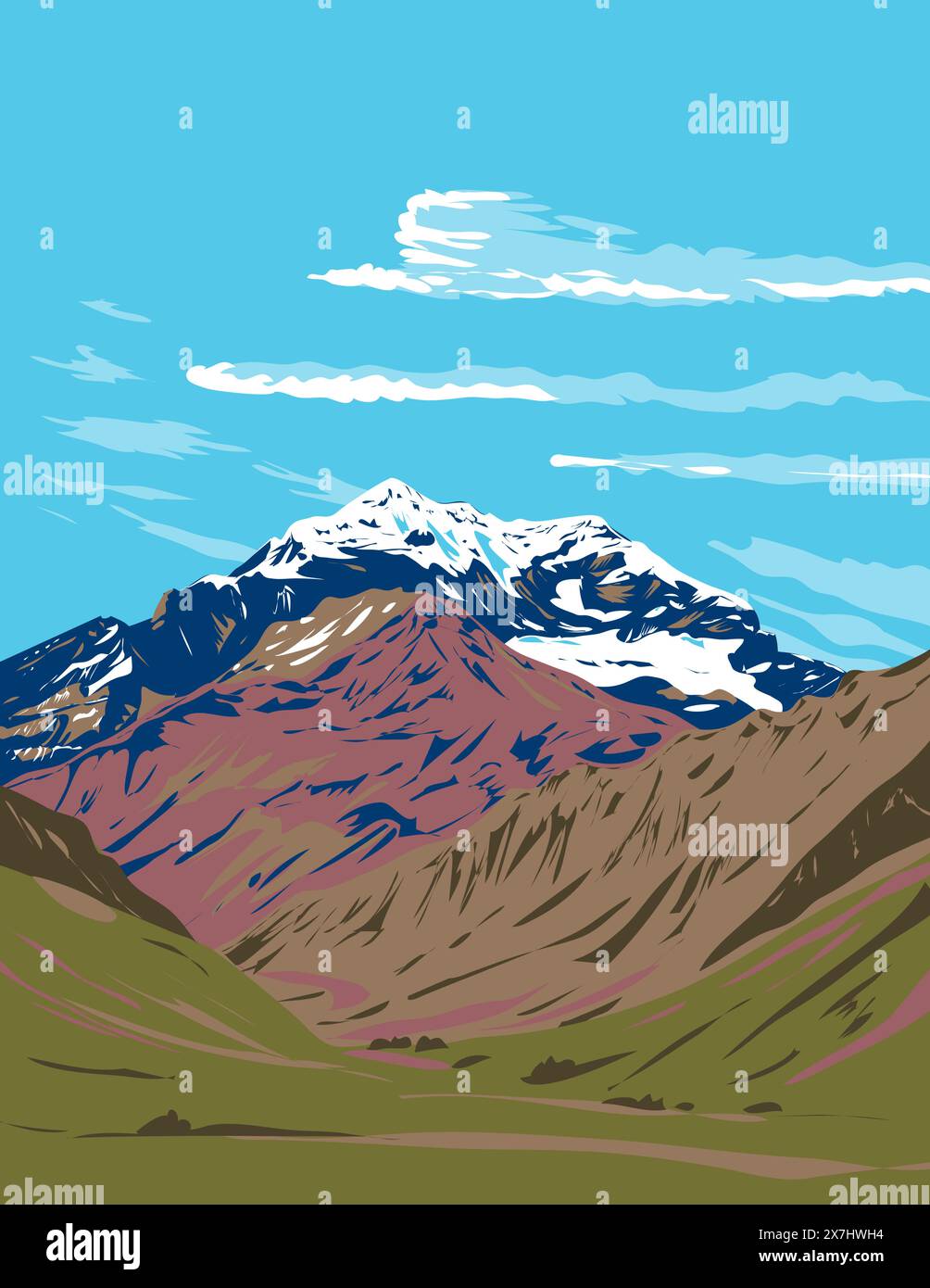 Andes mountain range Stock Vector Images - Alamy