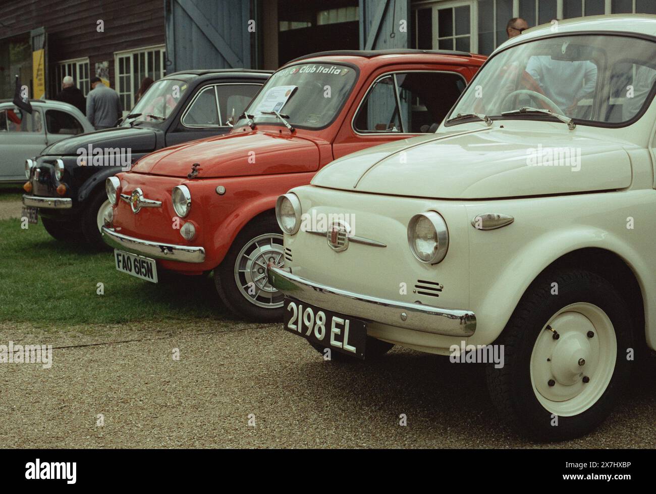 Italian car show at Brooklands museum in Surrey UK. Ferrari ...