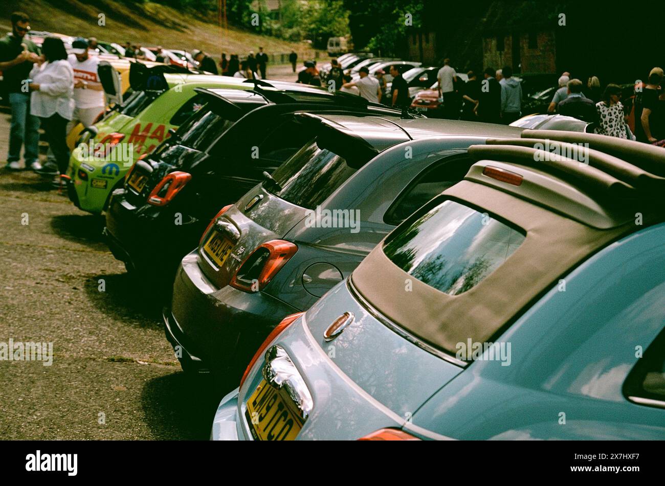 Italian car show at Brooklands museum in Surrey UK. Ferrari ...