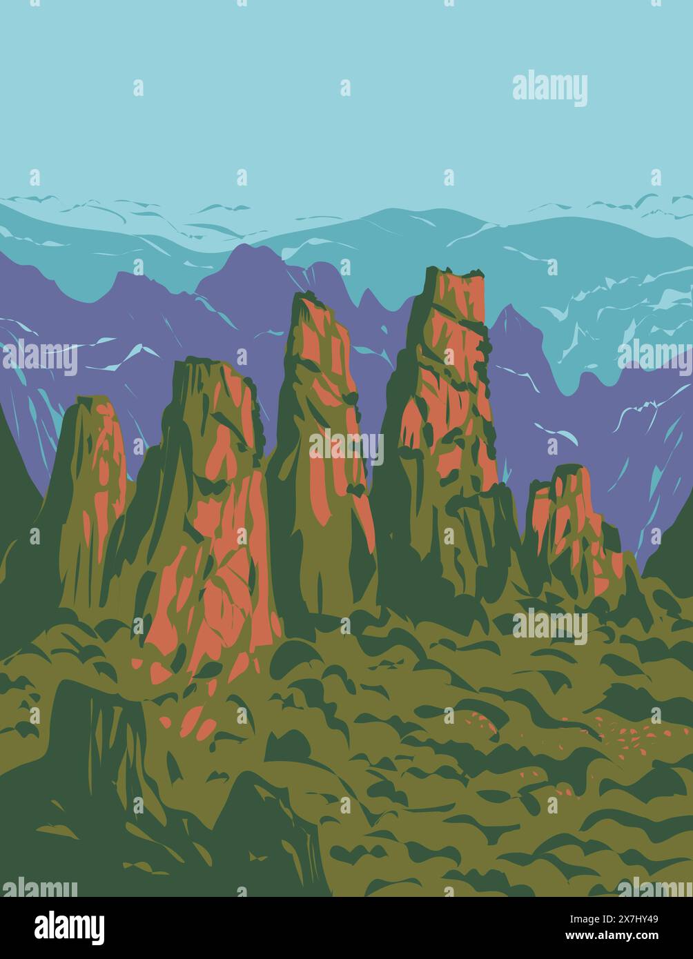 National park china Stock Vector Images - Alamy
