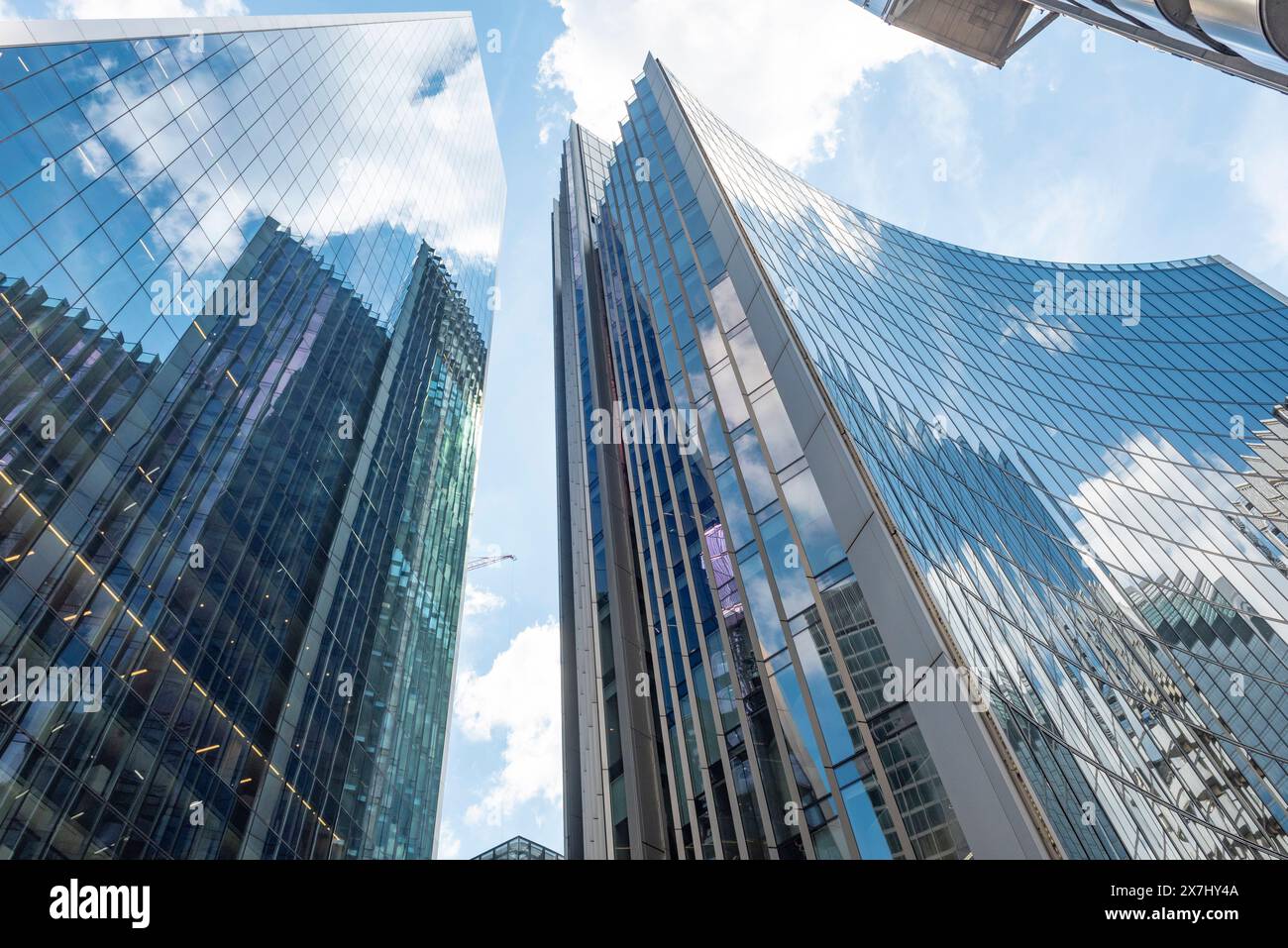 British high rise office buildings in the city of London financial ...