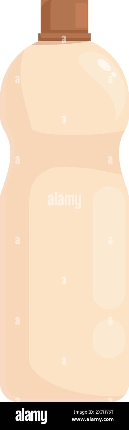 Vector illustration of an empty, generic label plastic bottle ready for ...