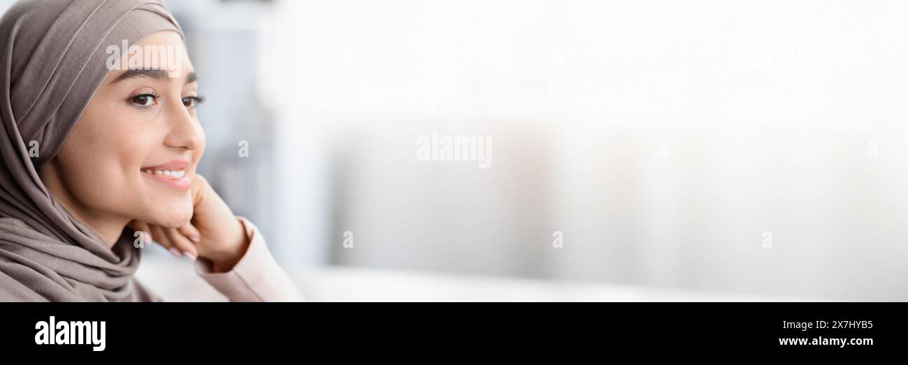 Portrait thoughtful arabic female hi-res stock photography and images ...