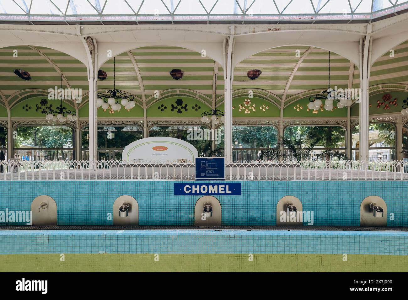 Vichy, France - June 18, 2023: Thermal springs and mineral waters in ...