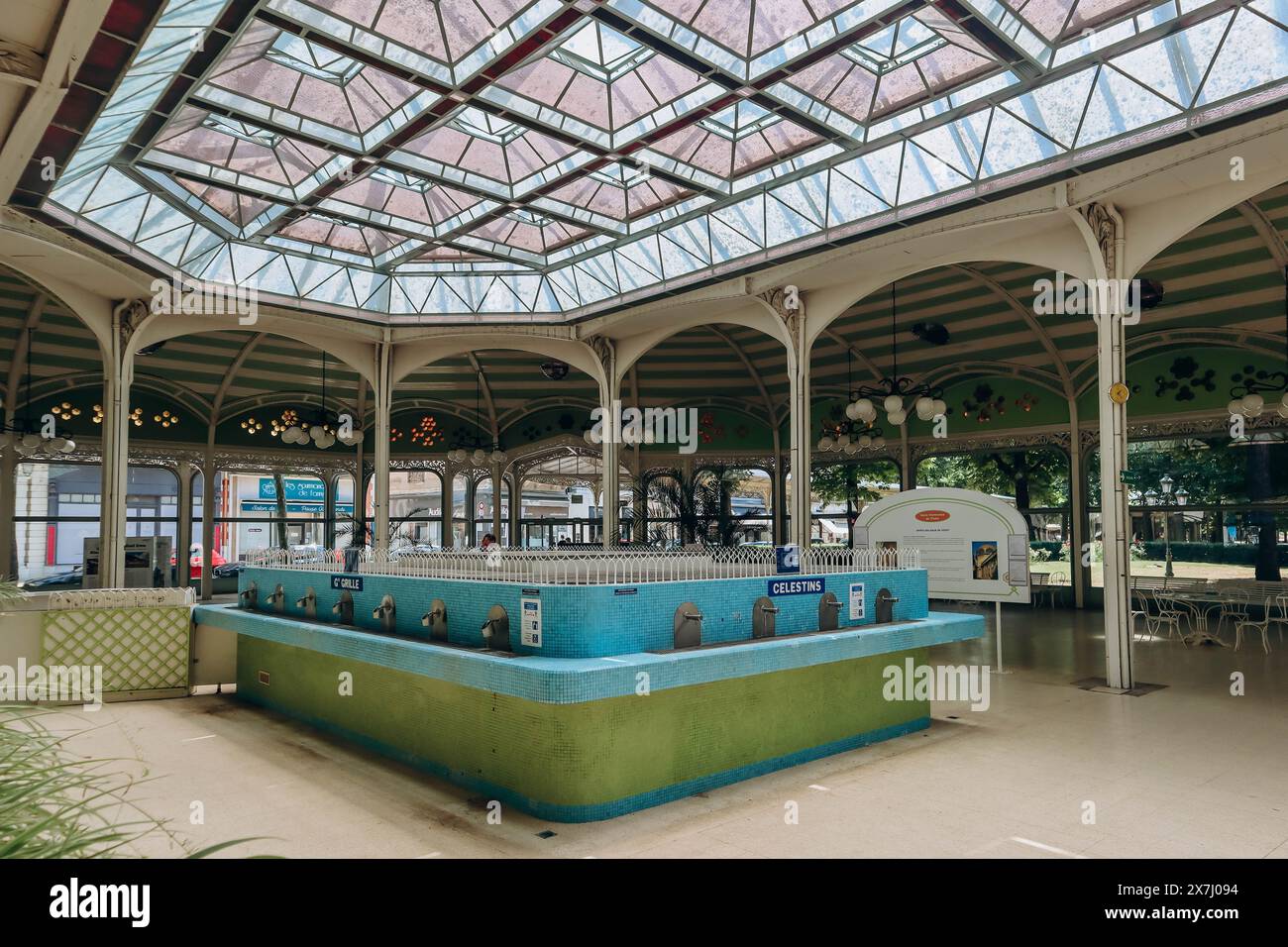 Vichy, France - June 18, 2023: Thermal springs and mineral waters in ...