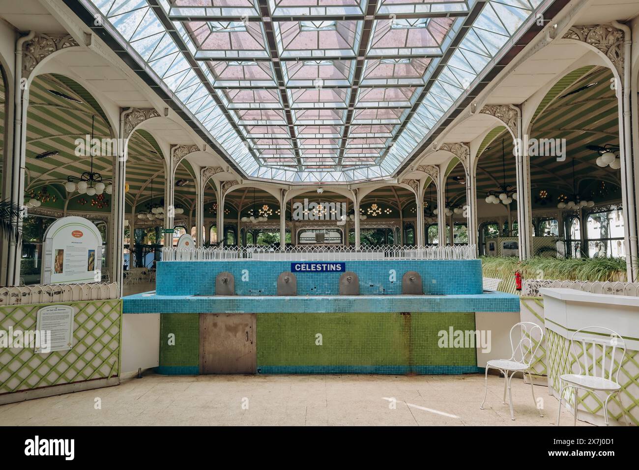 Vichy, France - June 18, 2023: Thermal springs and mineral waters in ...