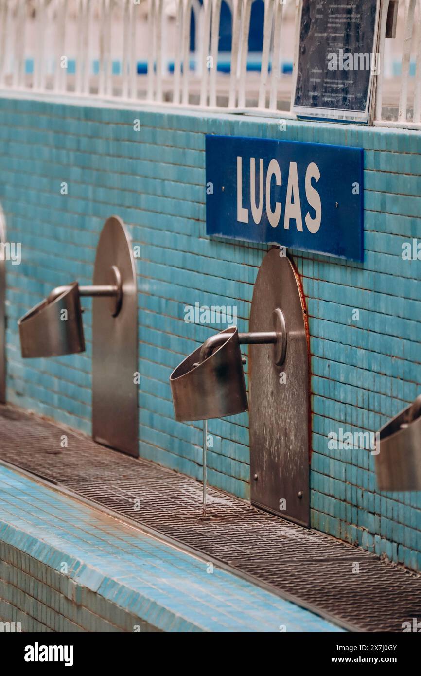 Vichy, France - June 18, 2023: Thermal springs and mineral waters in ...