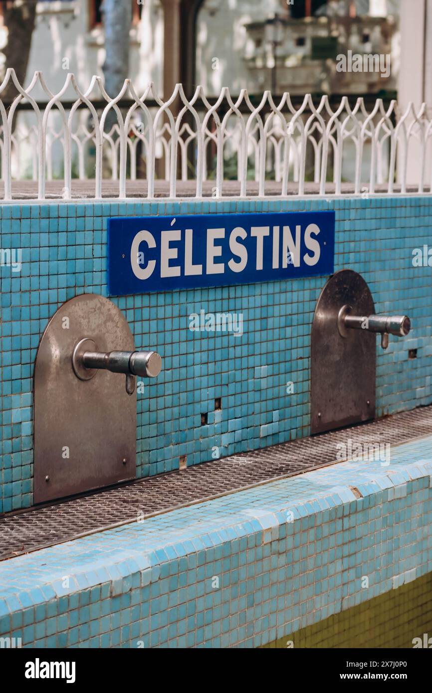 Vichy, France - June 18, 2023: Thermal springs and mineral waters in ...