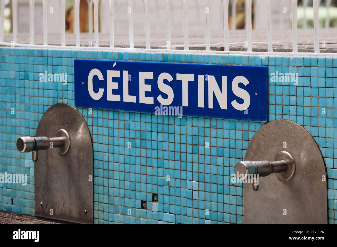 Vichy, France - June 18, 2023: Thermal springs and mineral waters in ...