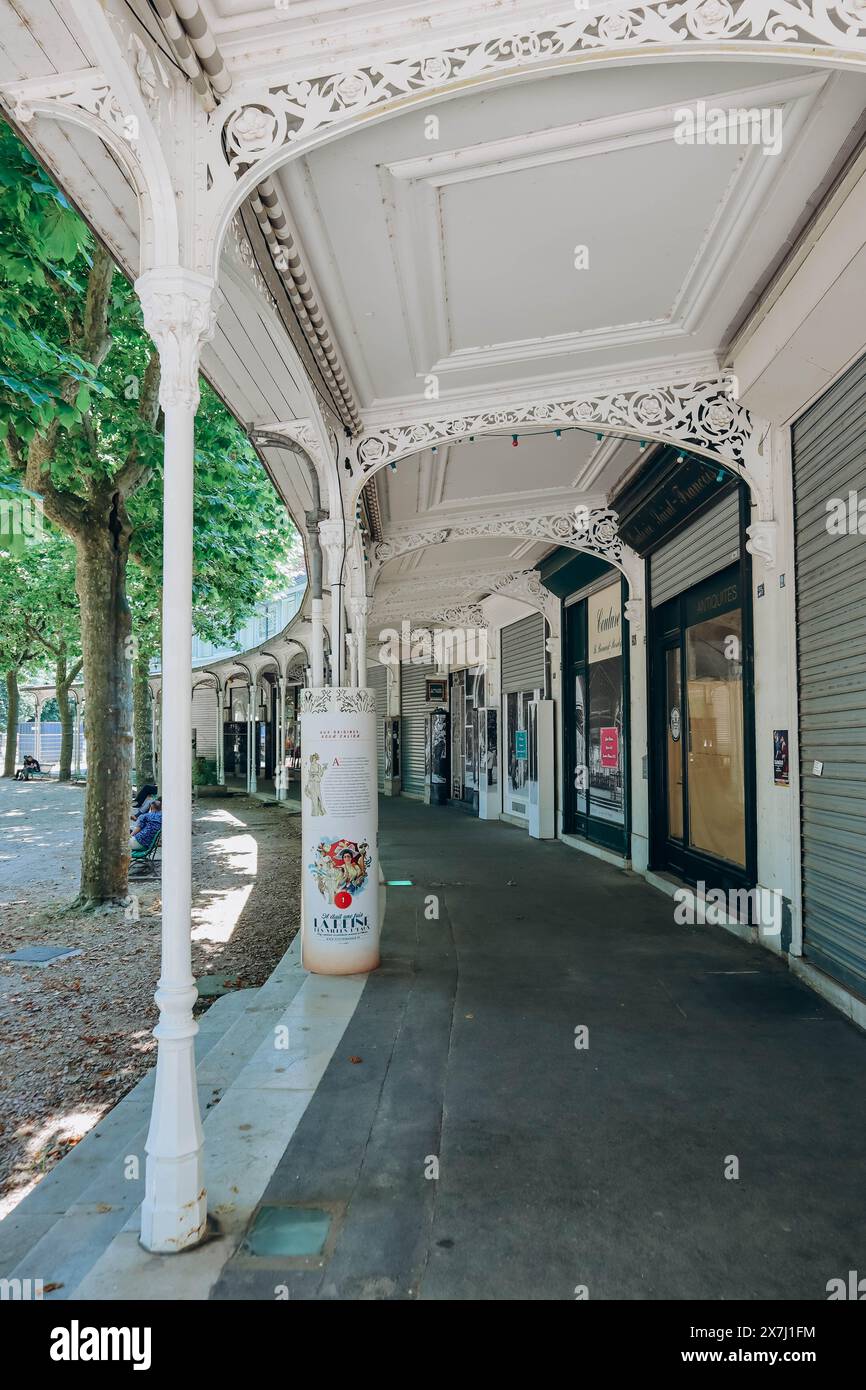 Vichy, France - 18 June 2023: Famous promenades (canopies for walking ...