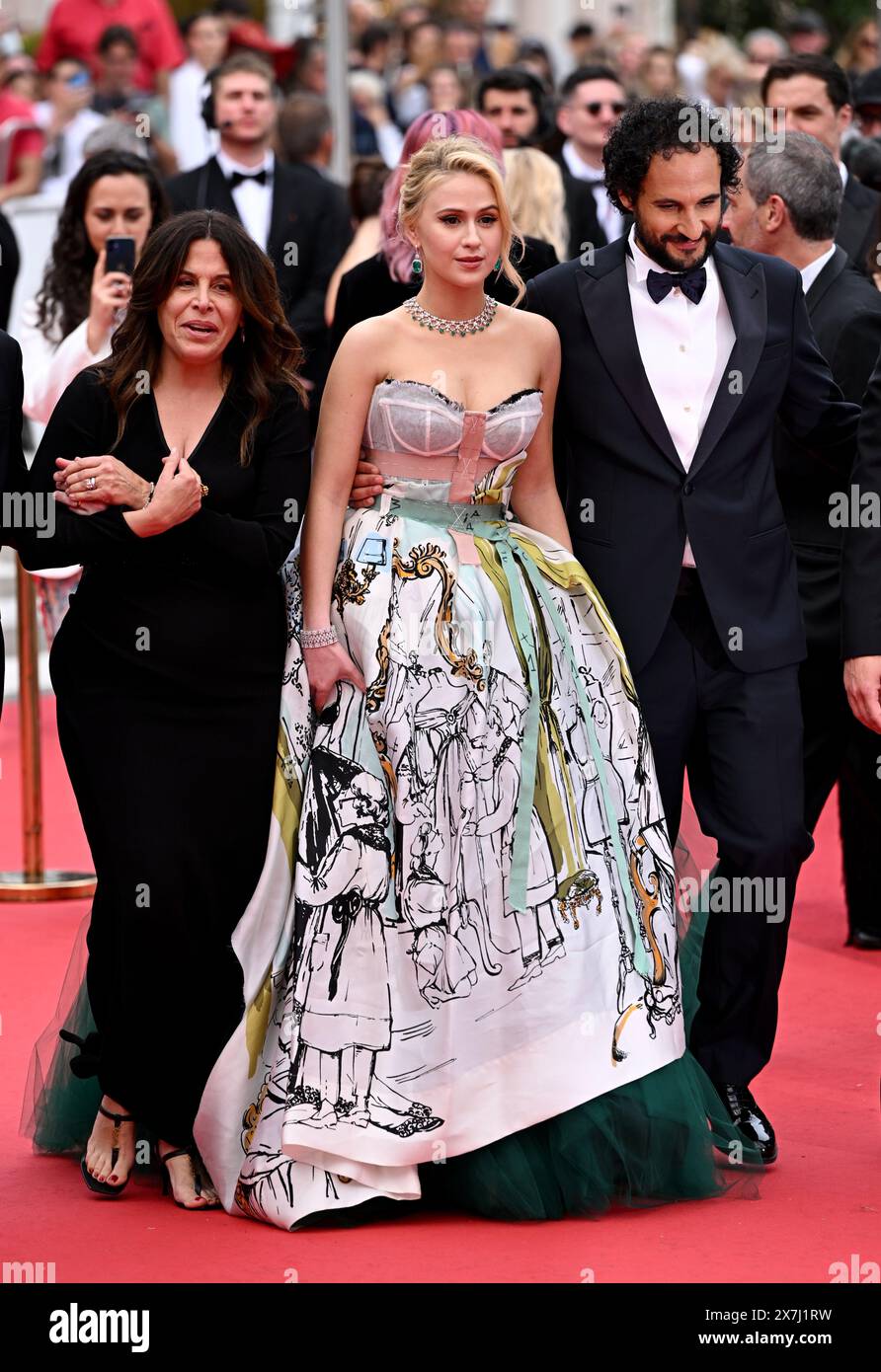 (left to right) Amy Baer, Maria Bakalova and Ali Abbasi attend the 'The ...
