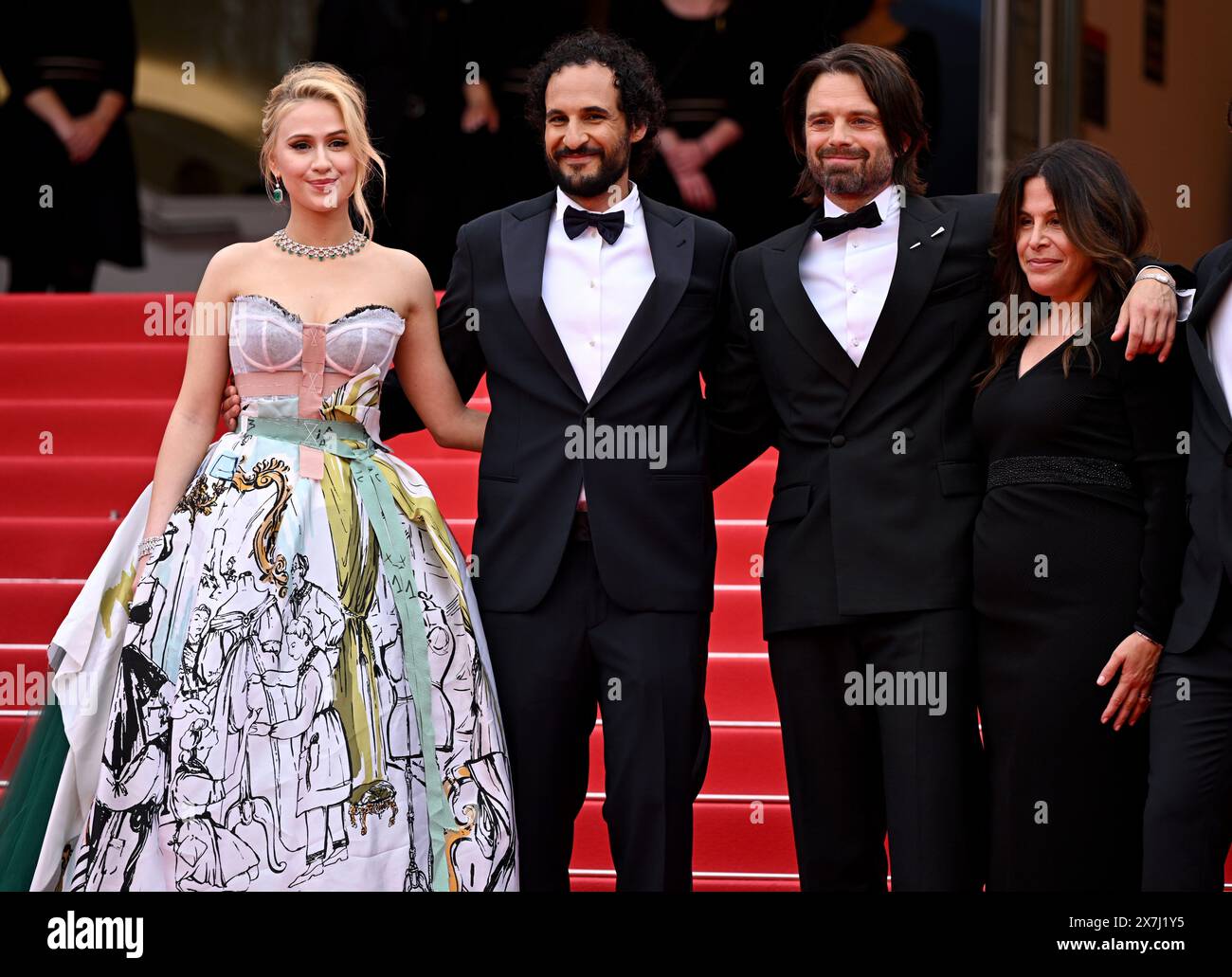 (left to right) Maria Bakalova, Ali Abbasi, Sebastian Stan and Amy Baer ...