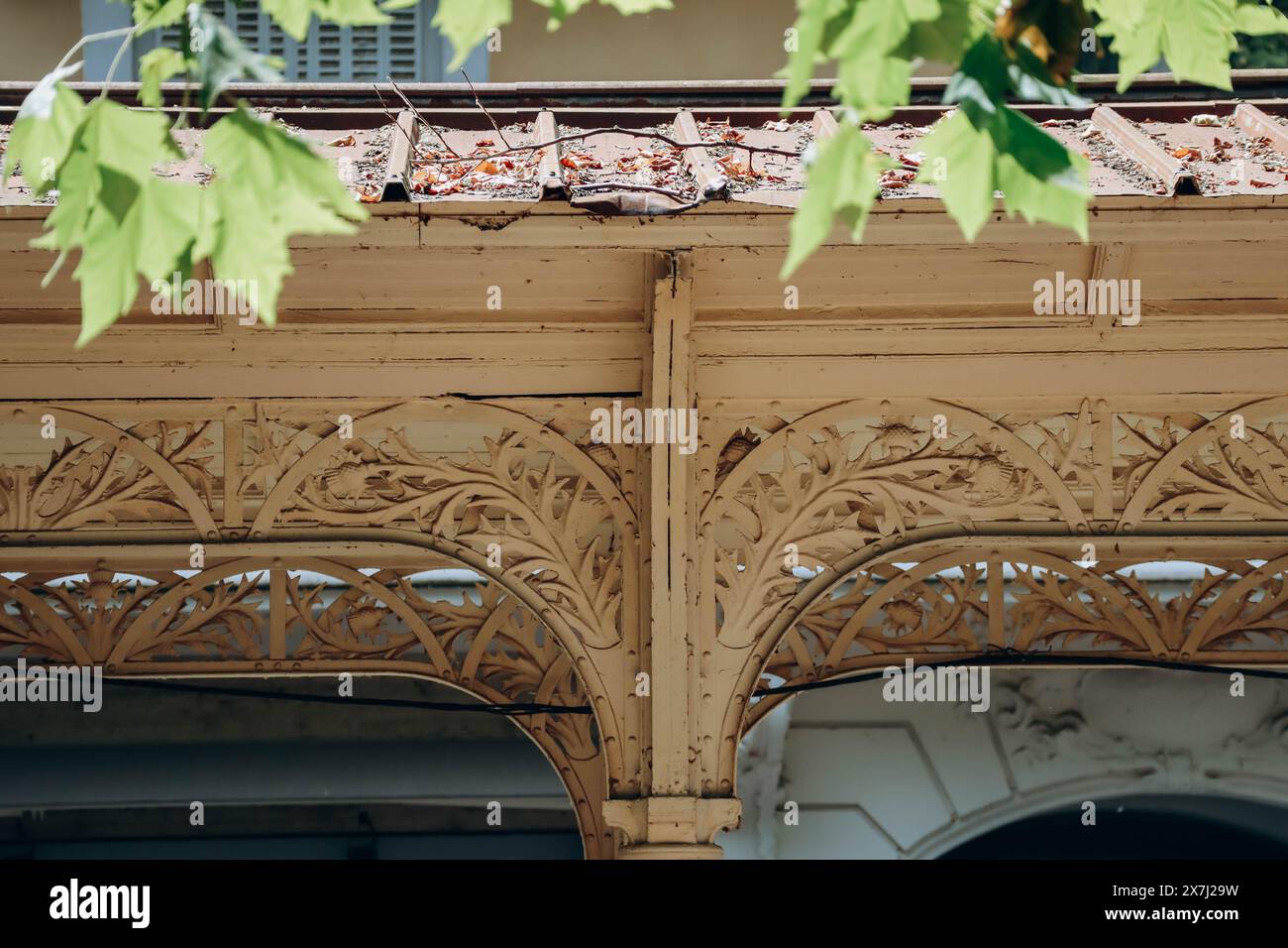 Close-up of the promenades (canopies for walking) at the Parc des ...