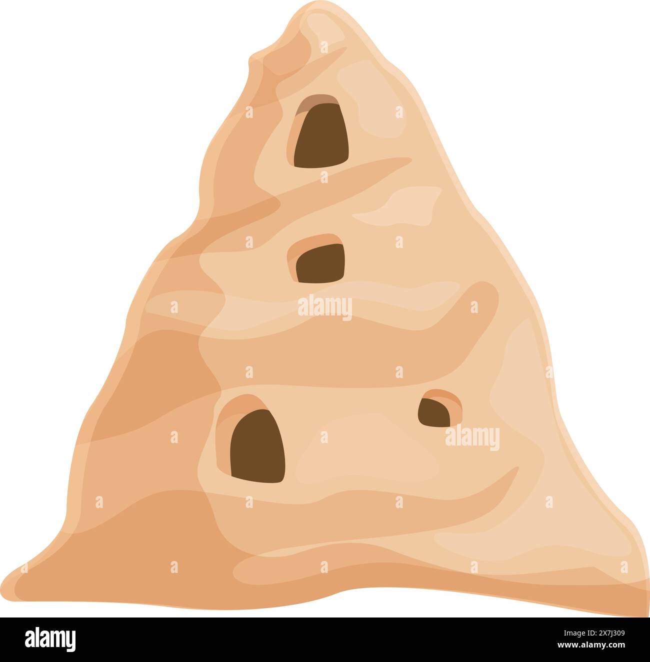 Simple and charming vector graphic of a sandy ant hill with multiple ...