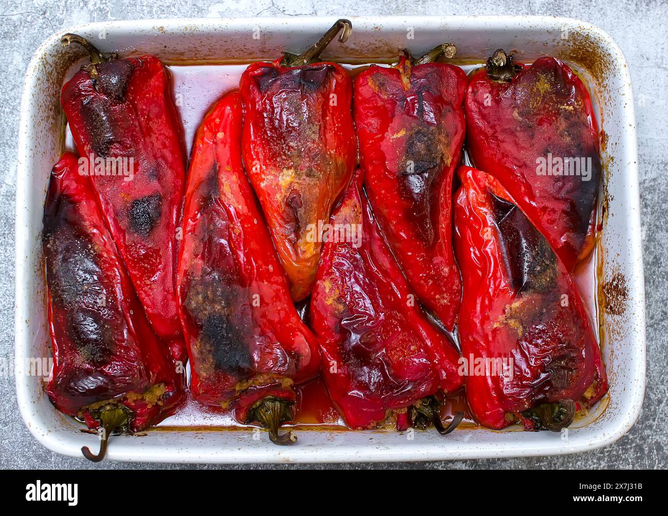 Stuffed bell peppers cooked in hi-res stock photography and images - Alamy
