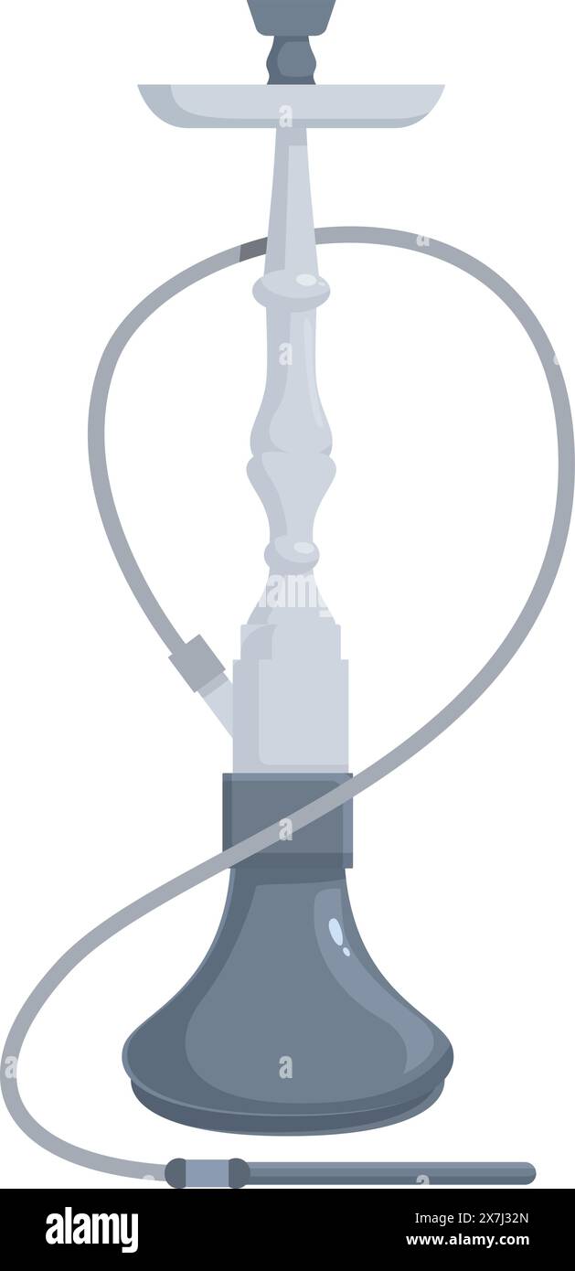 Clean and simple vector image of a hookah with a sleek, contemporary ...