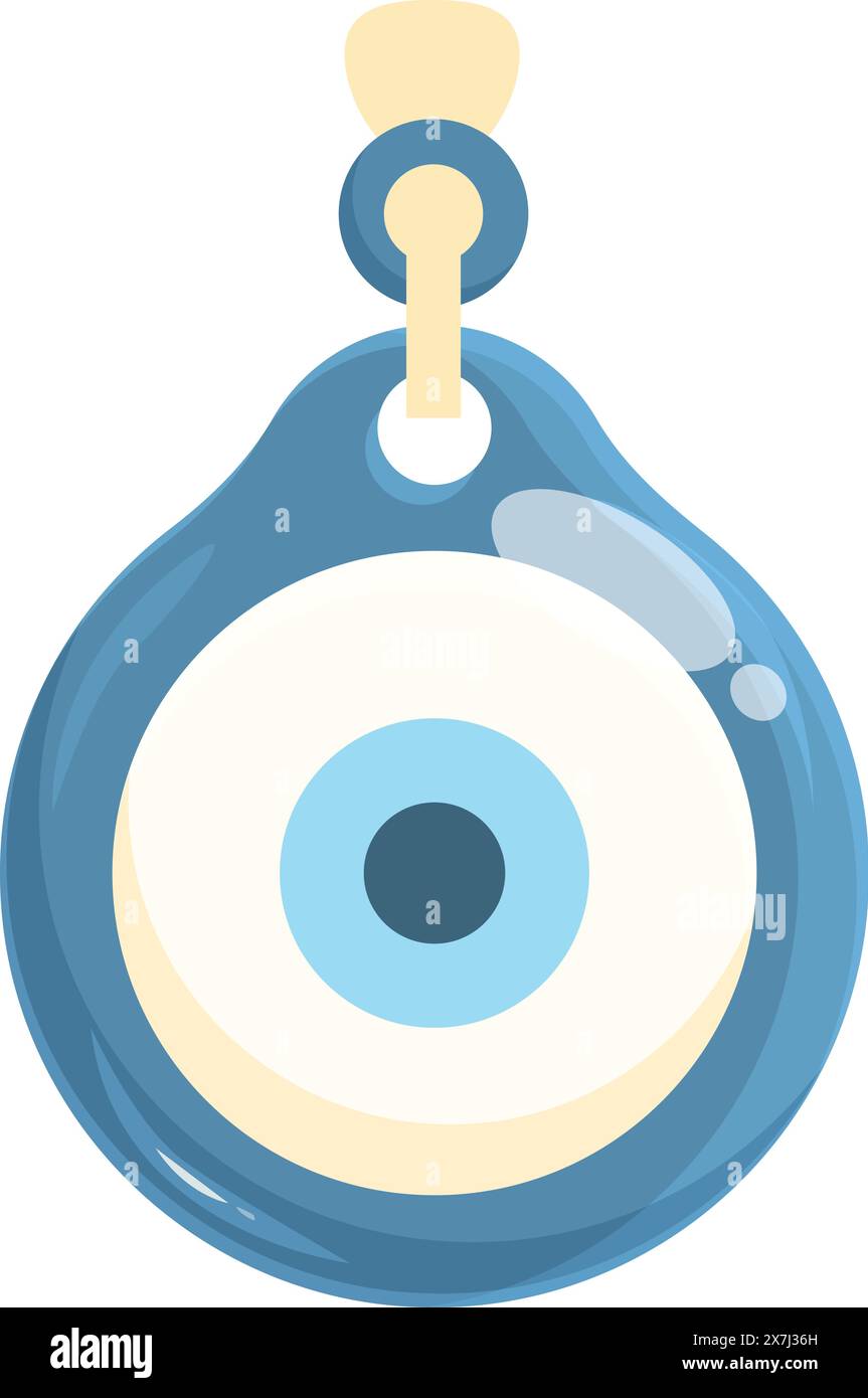 Bright and protective evil eye amulet vector illustration on a white ...