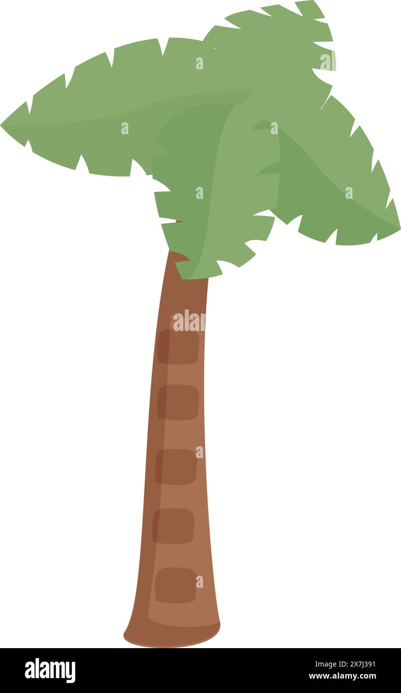 Vector illustration of a stylized palm tree, perfect for tropicalthemed ...